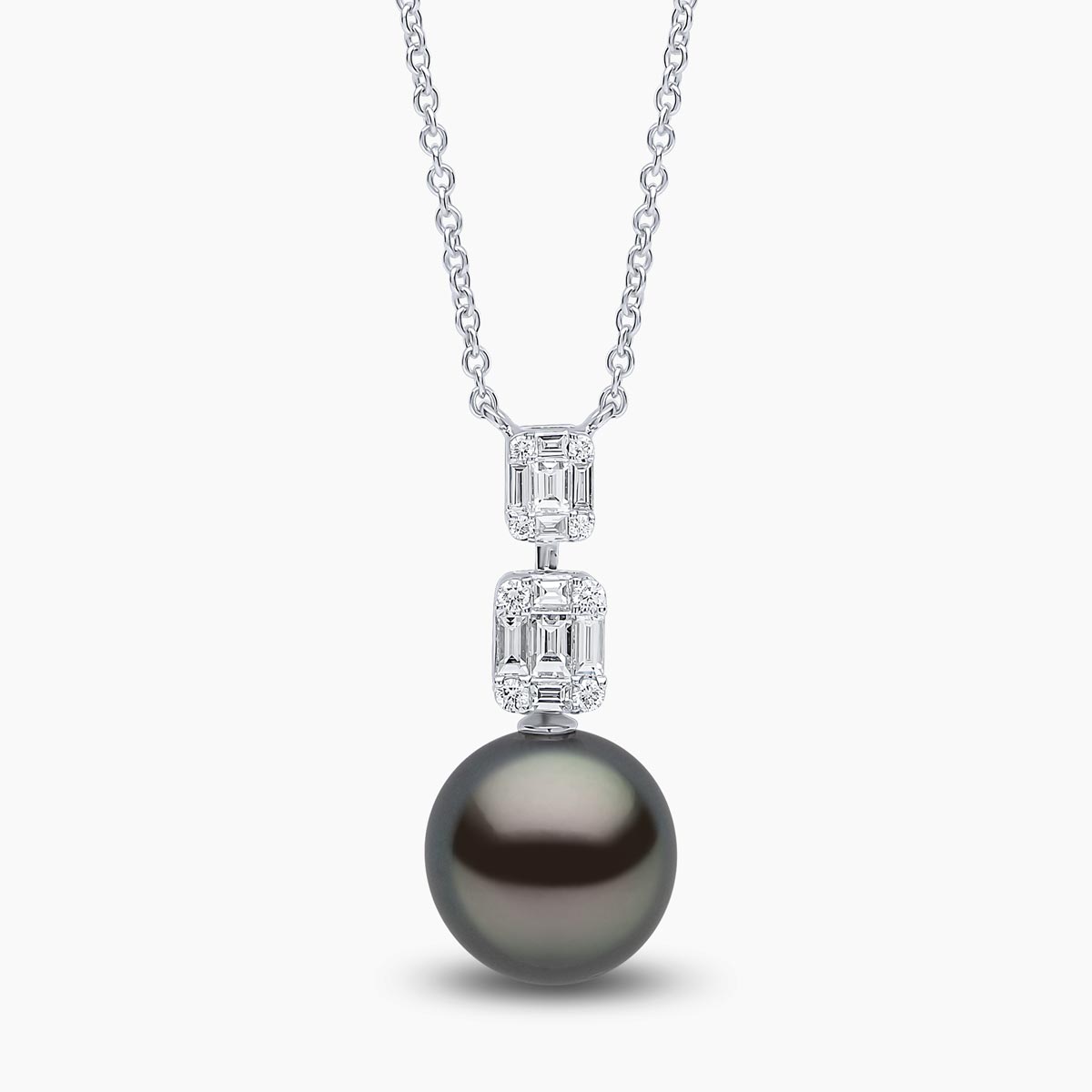 Starlight Pearl & Diamond Drop Lunar Pendant | Yoko London