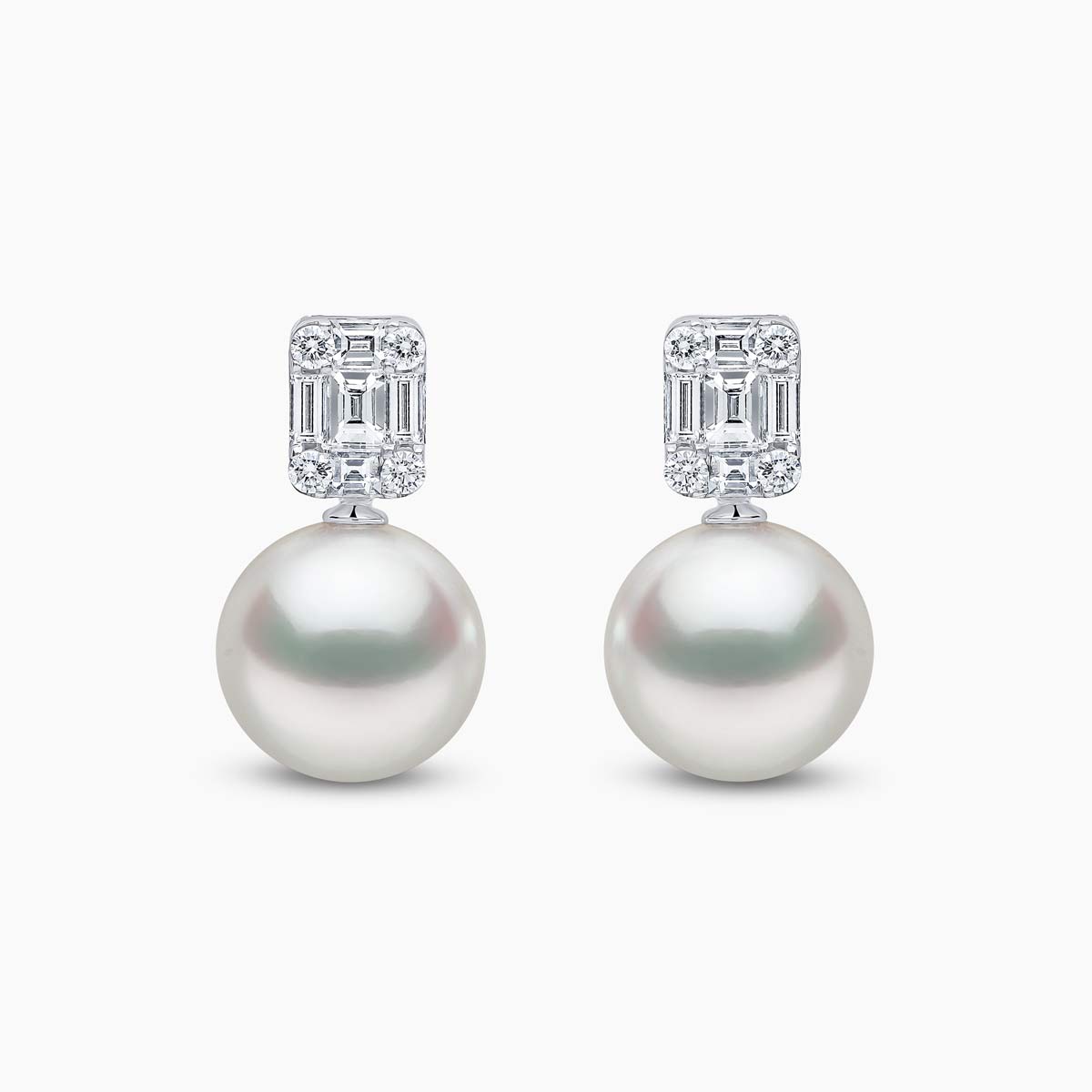 Starlight Pearl & Diamond Skyline Earrings | Yoko London