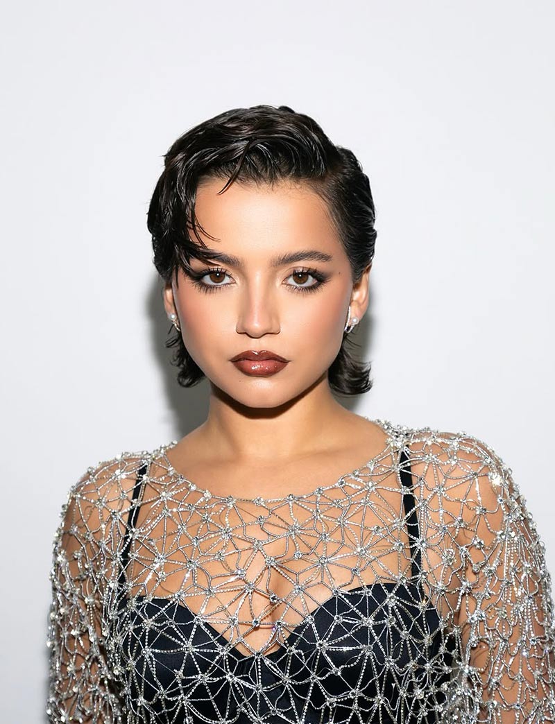 Isabela Merced Wears Yoko London Baby Glitz Spiral Diamond Cuff Earrin