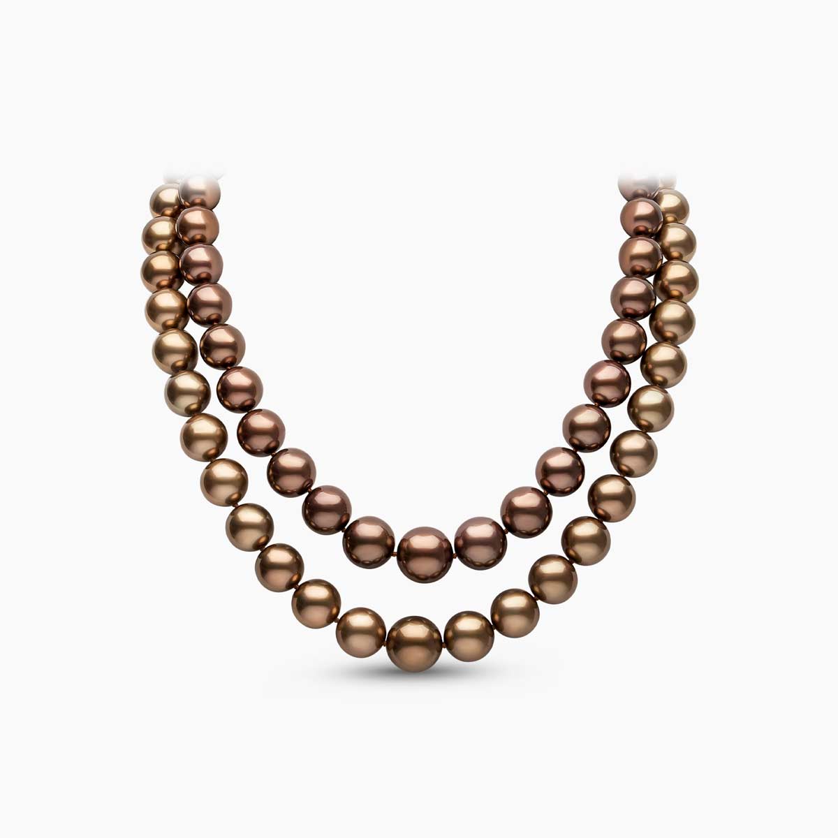 Classic Tahitian Pearl Double Row Necklace | Yoko London