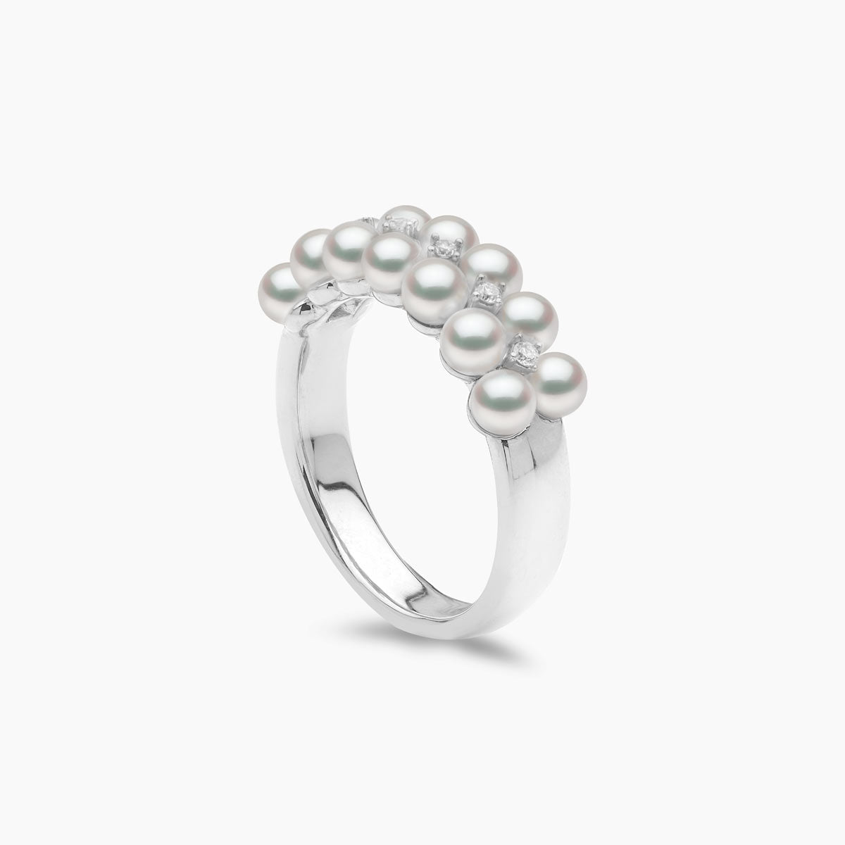 Eclipse Pearl & Diamond Twilight Ring | Yoko London