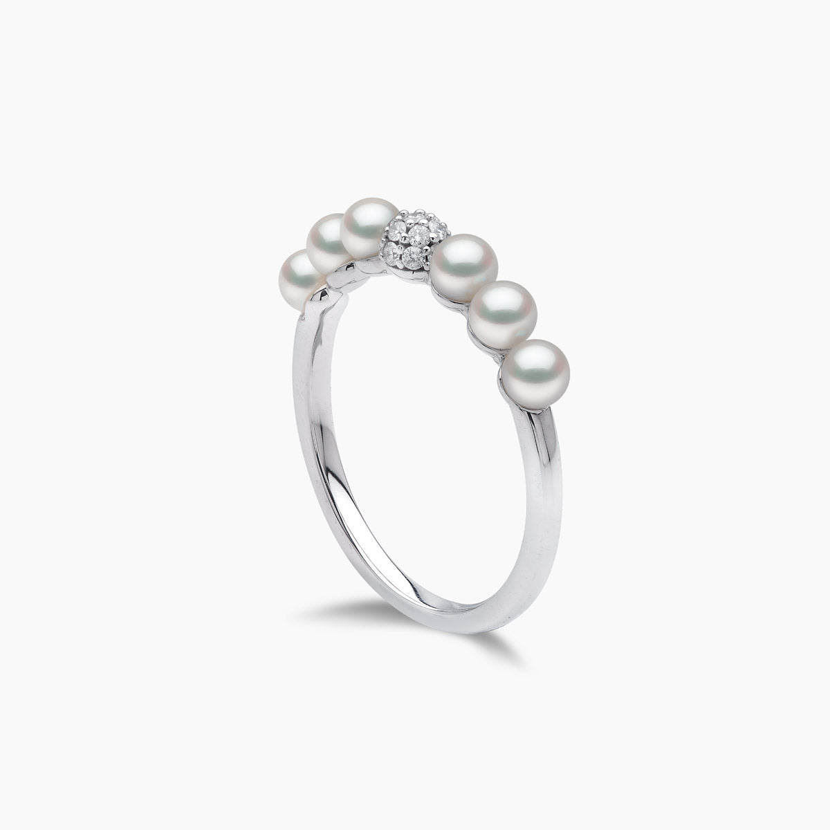 Eclipse Pearl & Diamond Cosmic Ring | Yoko London
